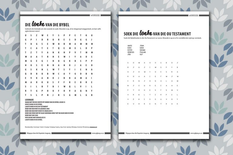 Woordsoek van Bybelboeke – GK Jeug