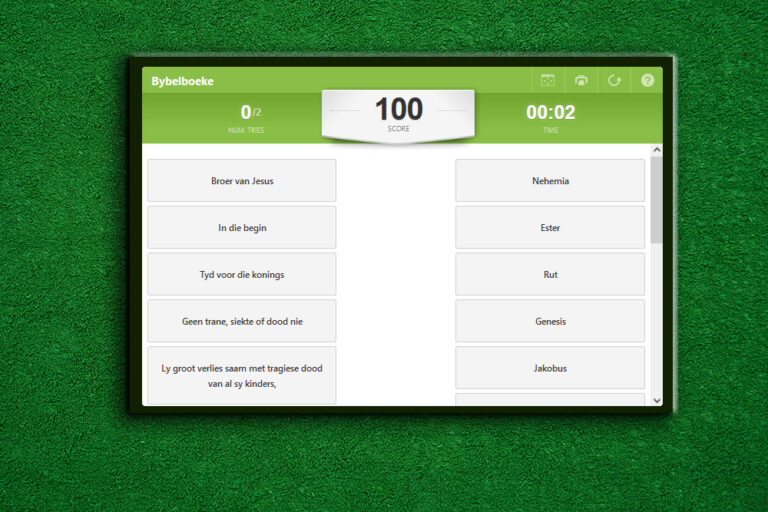 Pas die beskrywing by die Bybelboek – GK Jeug